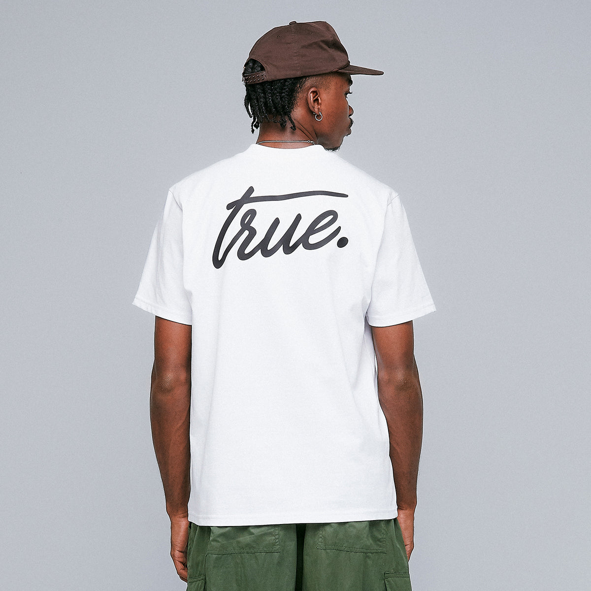 Cursive Logo T-Shirt - White– TRUE.