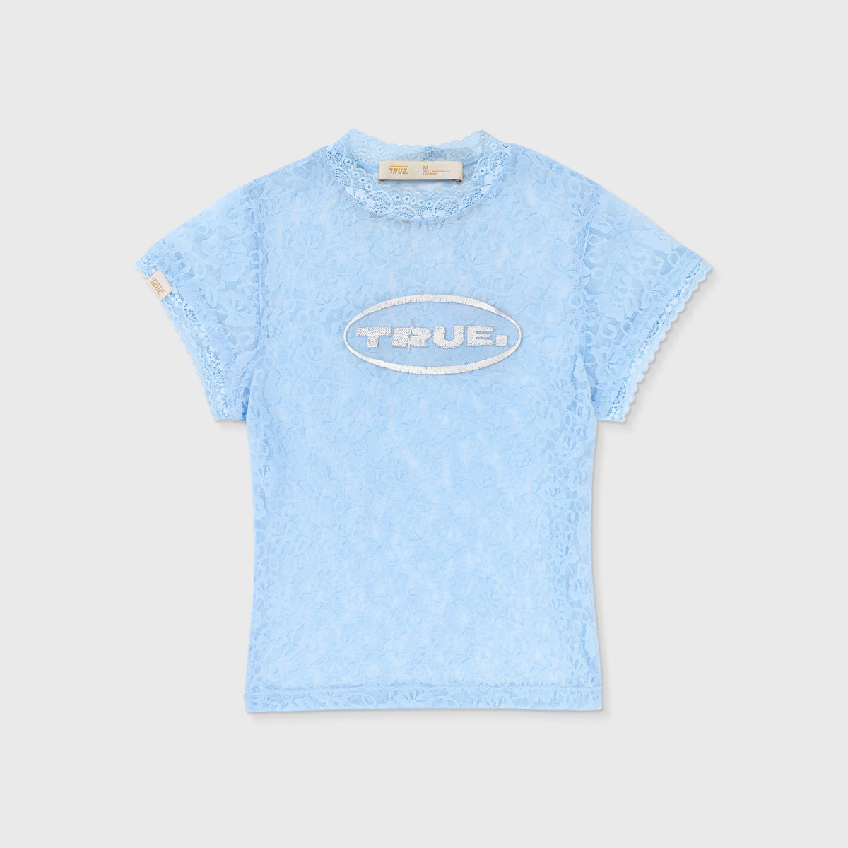 Floral Lace Baby Tee - Light Blue– TRUE.