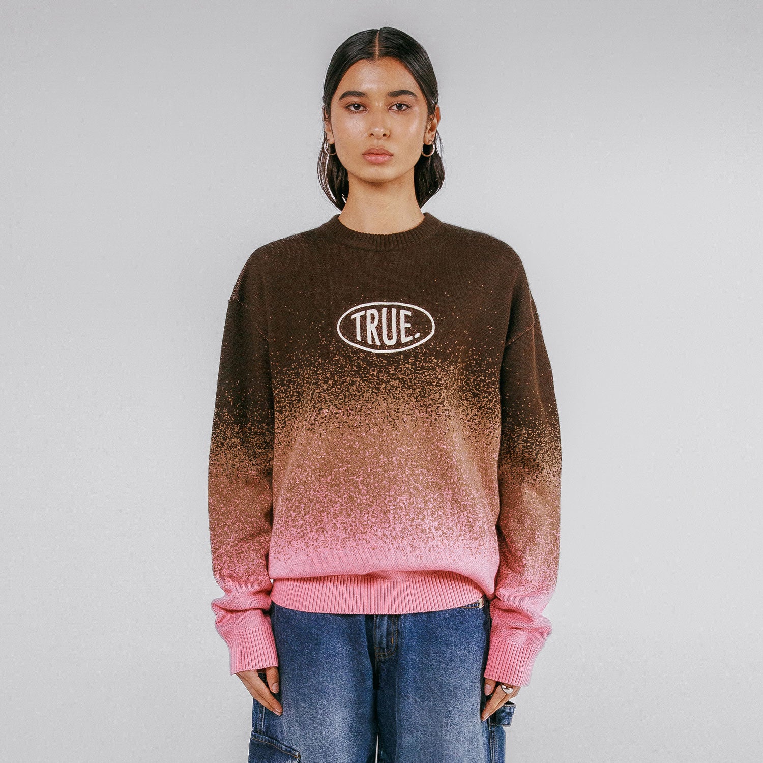 Gradient Knit Pullover - Pink– TRUE.