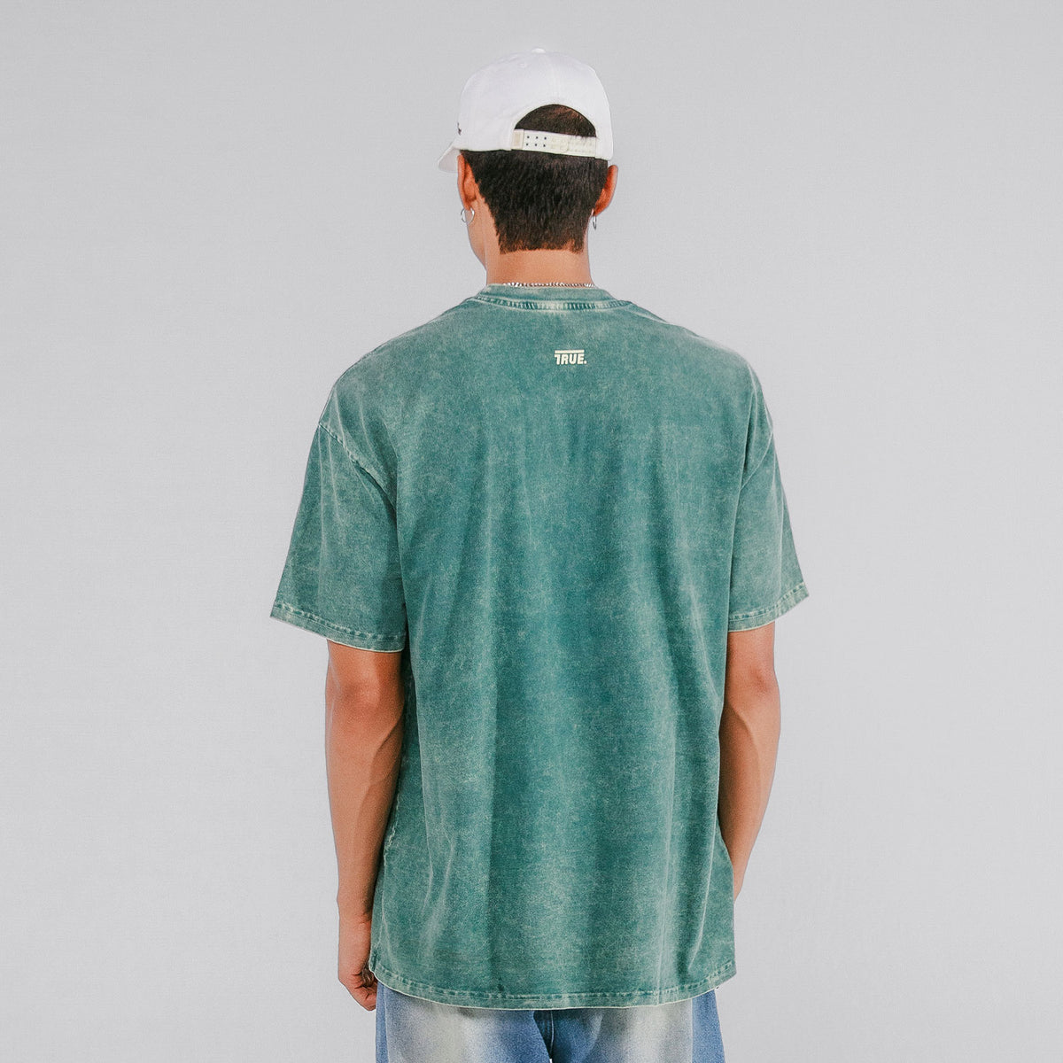 Oversized Washed T- Shirt - Pine Green– TRUE.