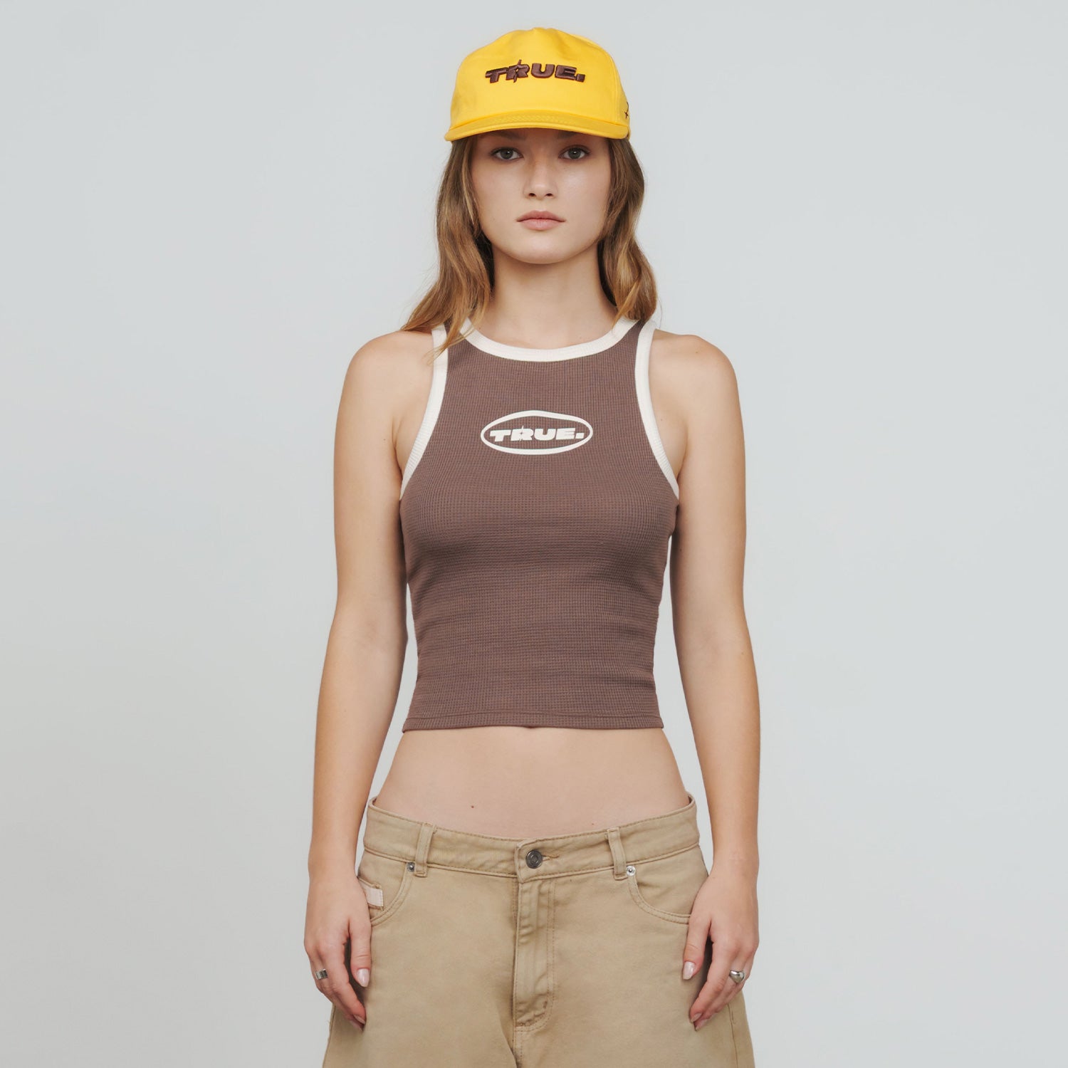 Textured Tank Top - Brown– TRUE.