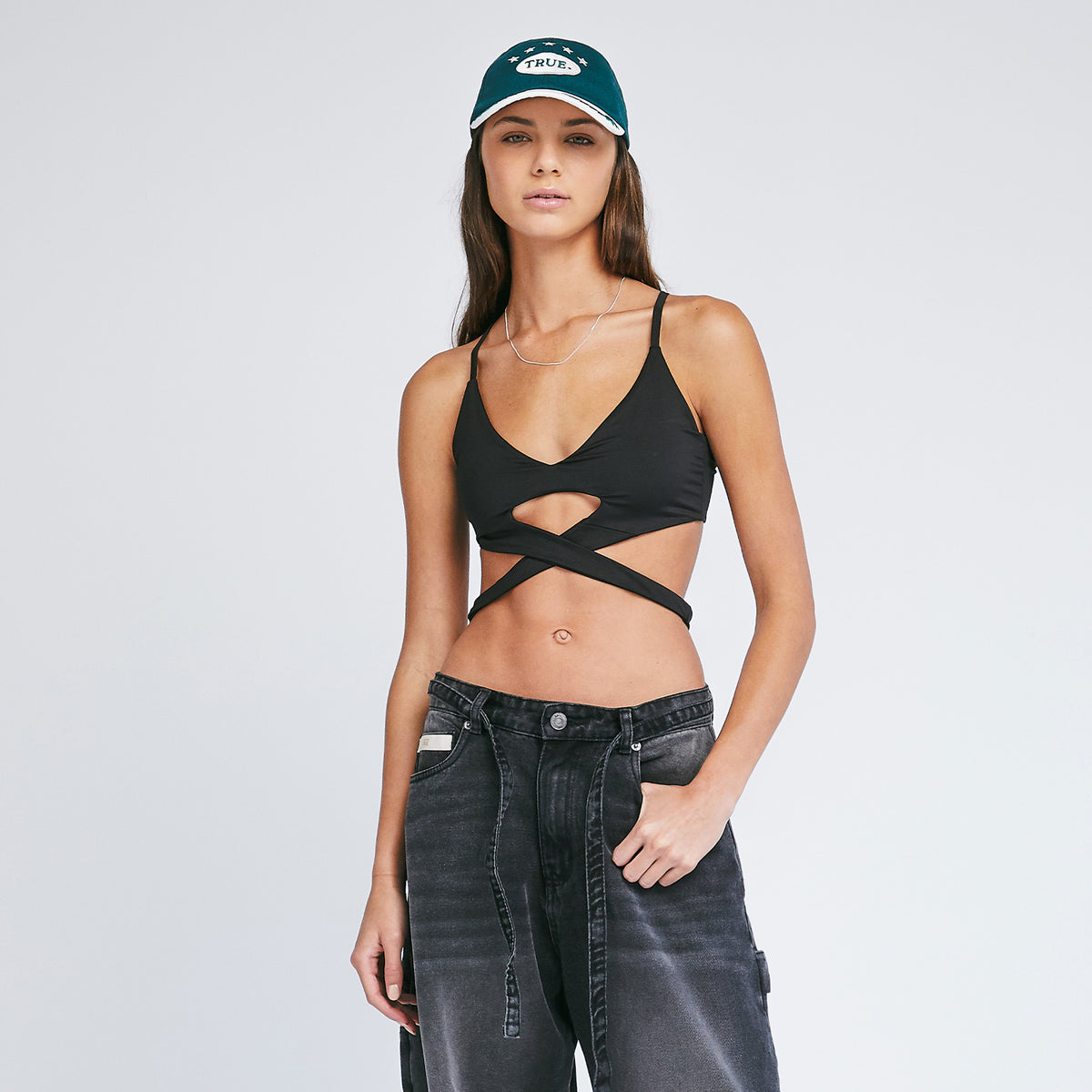 Crossed Top - Black– TRUE.